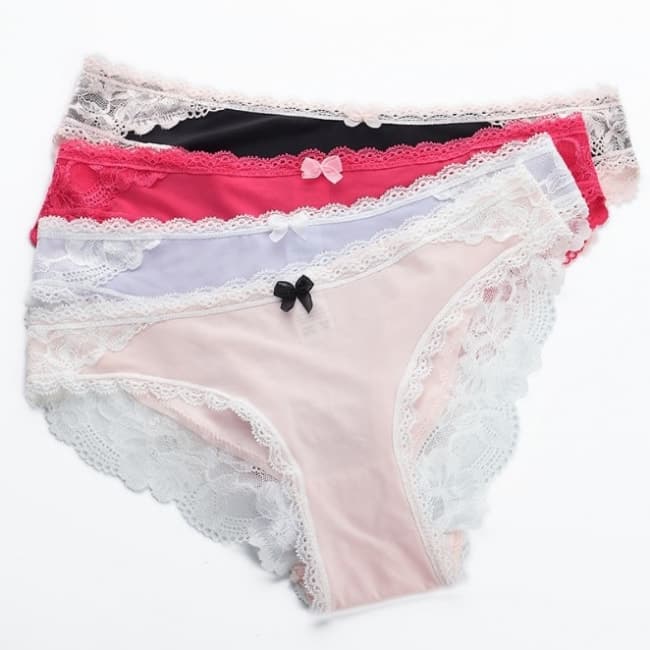Luxury Cotton Crochet Lace Edge Panties | Lingerie Way